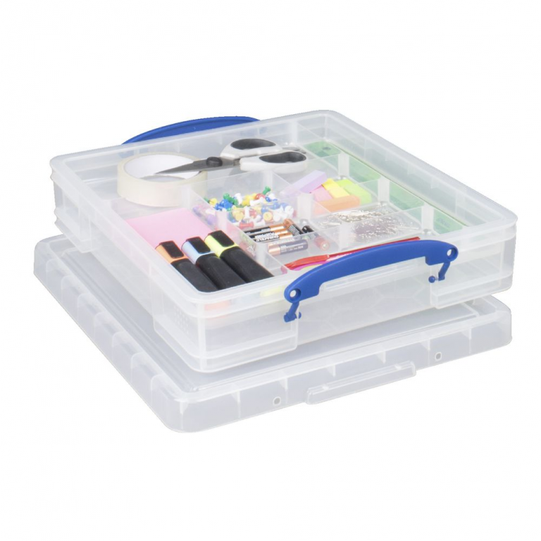 Really-Useful-7L-Clear-Plastic-Storage-Box-with-Hobby-Sorting ...